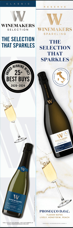 Winemakers Classic Sideburn - Brut (x1) & Reserve Prosecco (x1) - Ready To Print