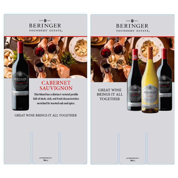 Beringer Founders Estate 750ml Case Card - Ready To Print