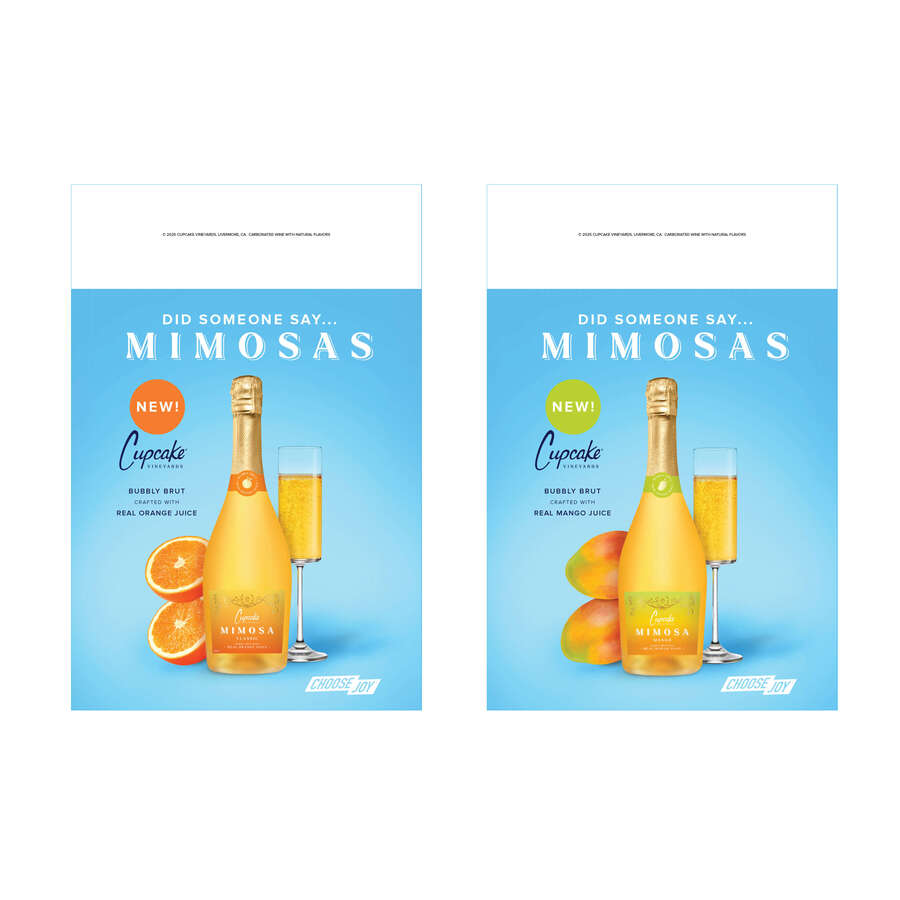 Cupcake Mimosa Double Sided Case Talker - Ready To Print