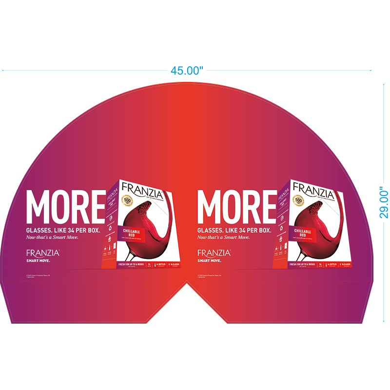 Franzia Smart Move Corner Board - Chillable Red - Ready To Print