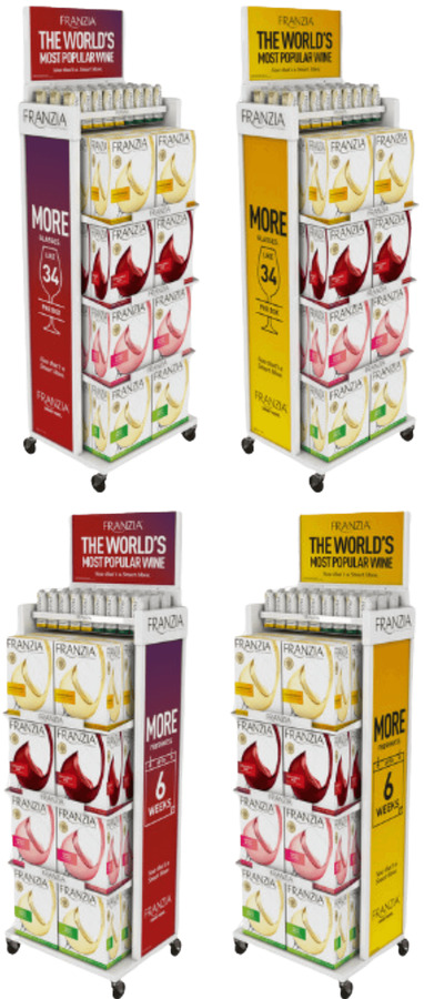 Franzia Weekender Rack with Header and Side Panels - Ready To Print